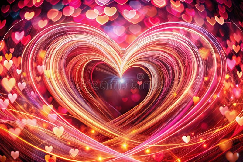 Romantic Heart-Shaped Light Trails: a Captivating Valentine S Day ...