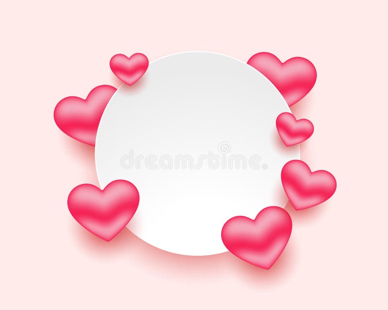 Romantic Hearts Frame for Valentines Day with Text Space Stock Vector ...