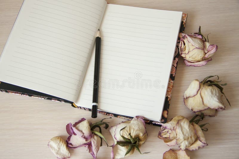 Romantic Notebook, Best Moments, Memo, Open Pages6 Stock Image - Image ...