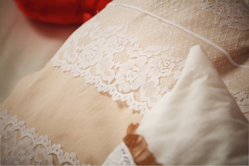 Romantic Interior, Pillows. Stock Image - Image of romance, colorful ...