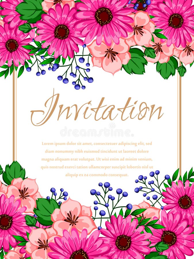 Romantic invitation stock illustration. Illustration of abstract - 52476986