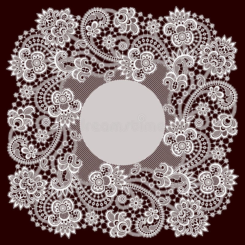 Romantic Lace Frame stock vector. Illustration of frame - 82866821