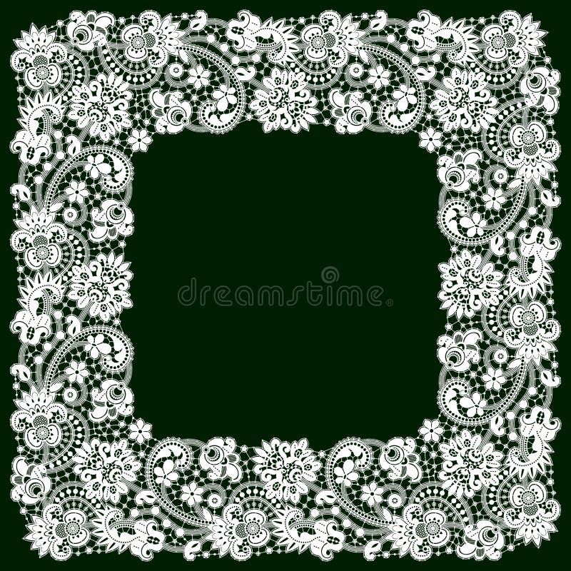 Romantic Lace Frame stock vector. Illustration of patterns - 82866879