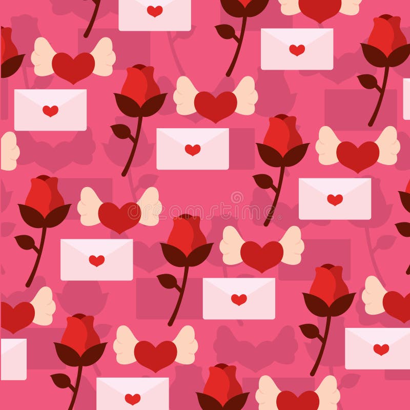 Romantic Letters and Roses. Vector Stock Vector - Illustration of vivid ...