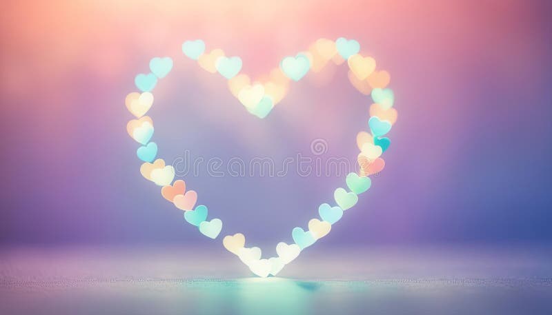 Romantic Light Heart with Copy Space Stock Illustration - Illustration ...