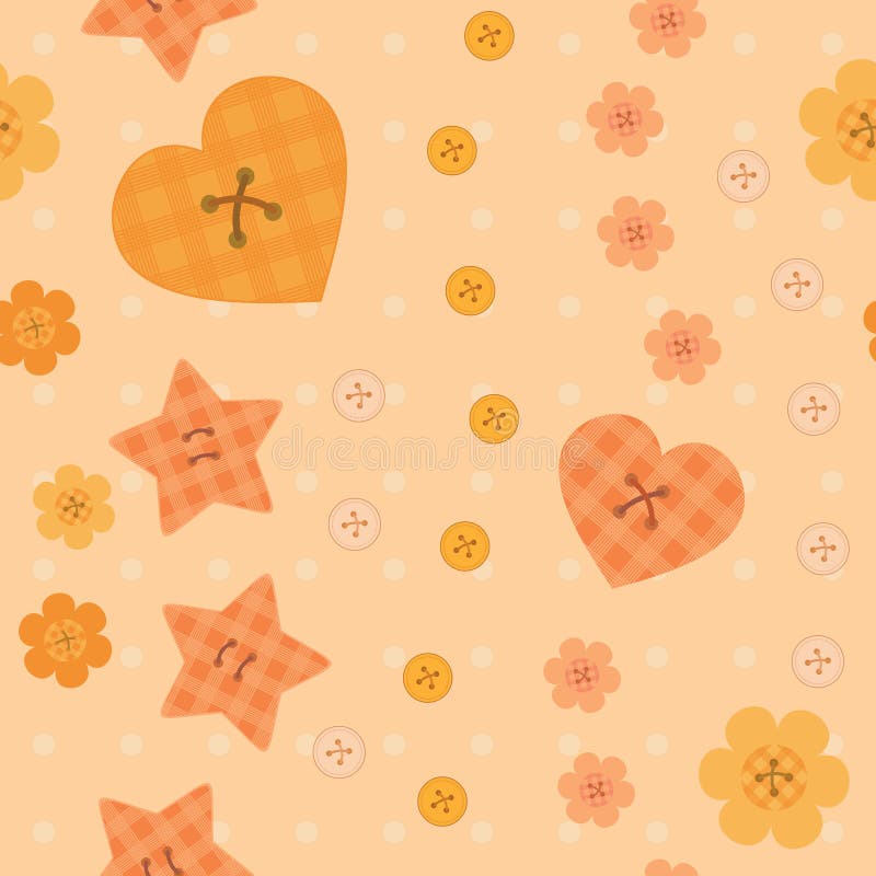 Romantic Little Buttons Seamless Pattern Stock Vector - Illustration of ...