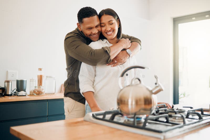 Romantic Love And Bonding Couple Hugging While Enjoying Quality Time