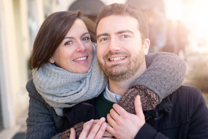 Romantic Lovers Couple Having Fun Stock Photo - Image of complicity ...