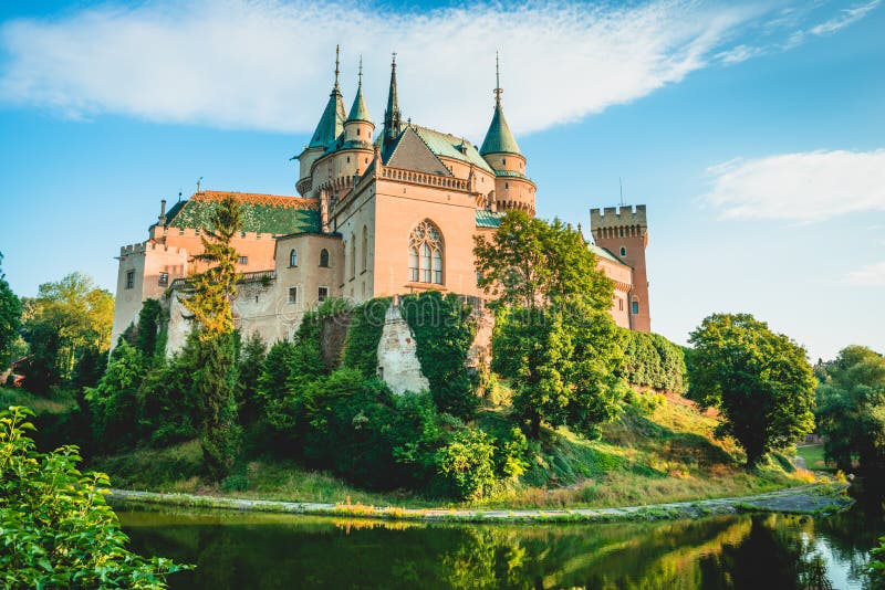 Romantic medieval castle stock image. Image of palace - 197341205
