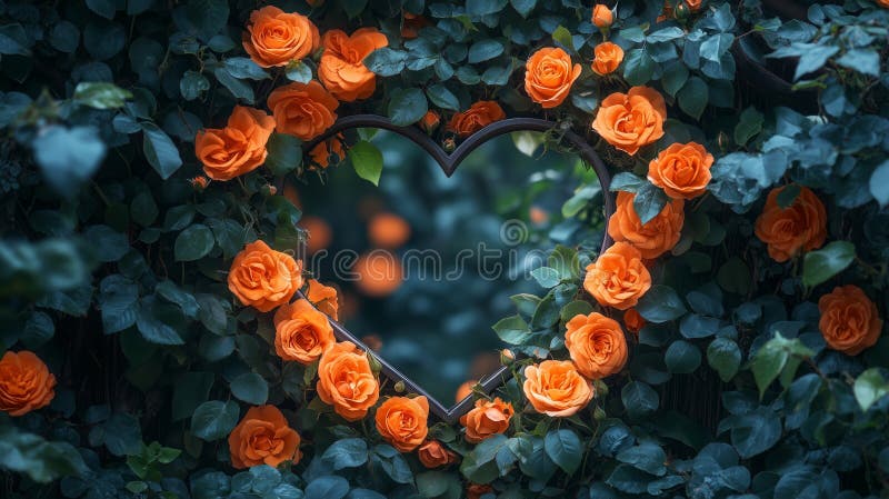 Romantic Mirror Reflection in Enchanted Garden Stock Image - Image of ...