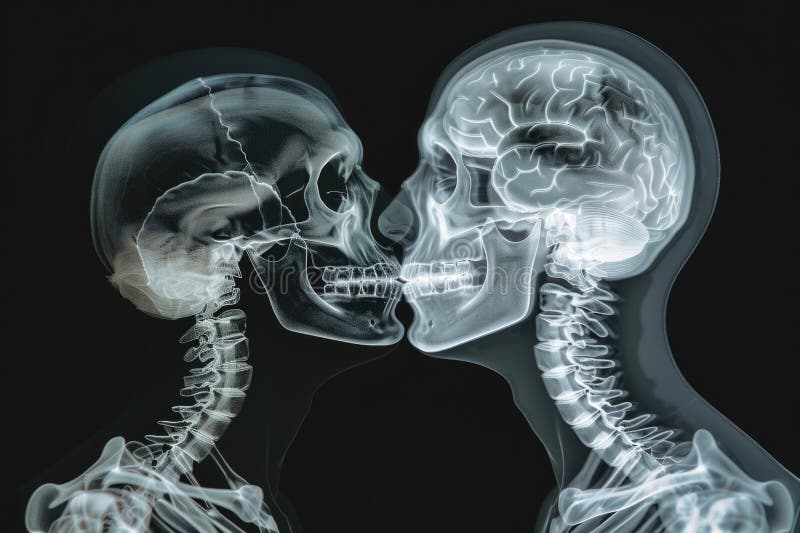 A Romantic Moment between Two Lovers, Embracing and Sharing a Tender ...