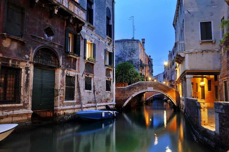 Romantic Night Venice stock image. Image of heart, nightlife - 51228099