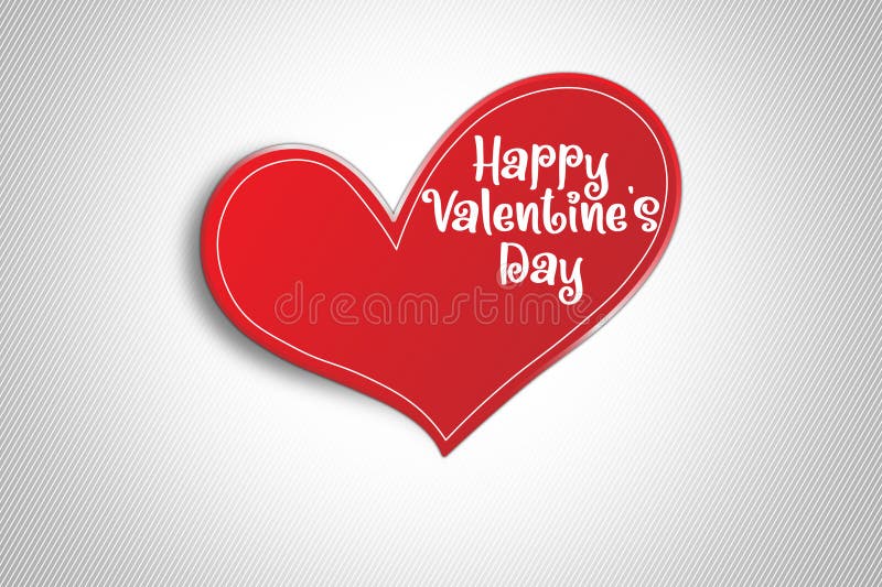 Romantic Note from a Paper Heart. Happy Valentine S Day Stock Image ...