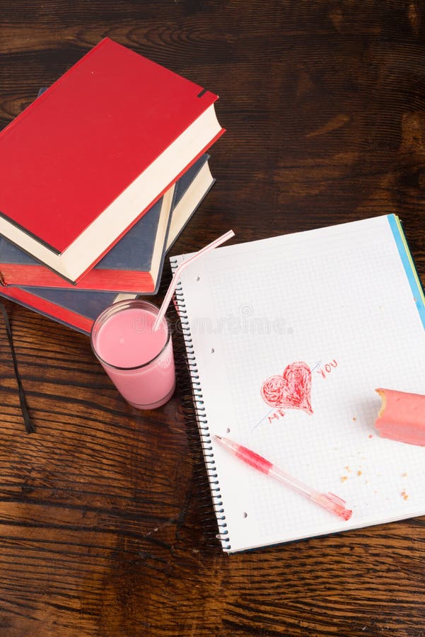 Romantic notebook stock photo. Image of still, heart - 36594592