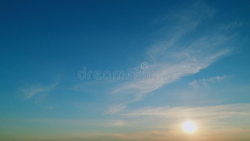 Romantic Orange and Gold Clouds at Sunset. Orange Clouds Flow in Sky ...