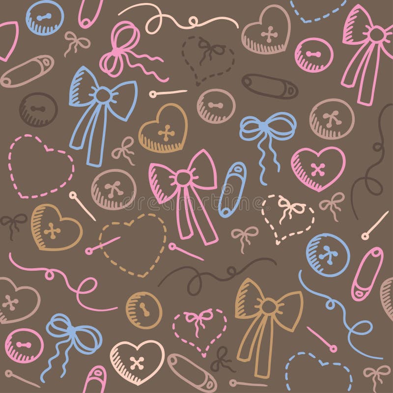 Romantic pattern stock vector. Illustration of doodle - 24352968