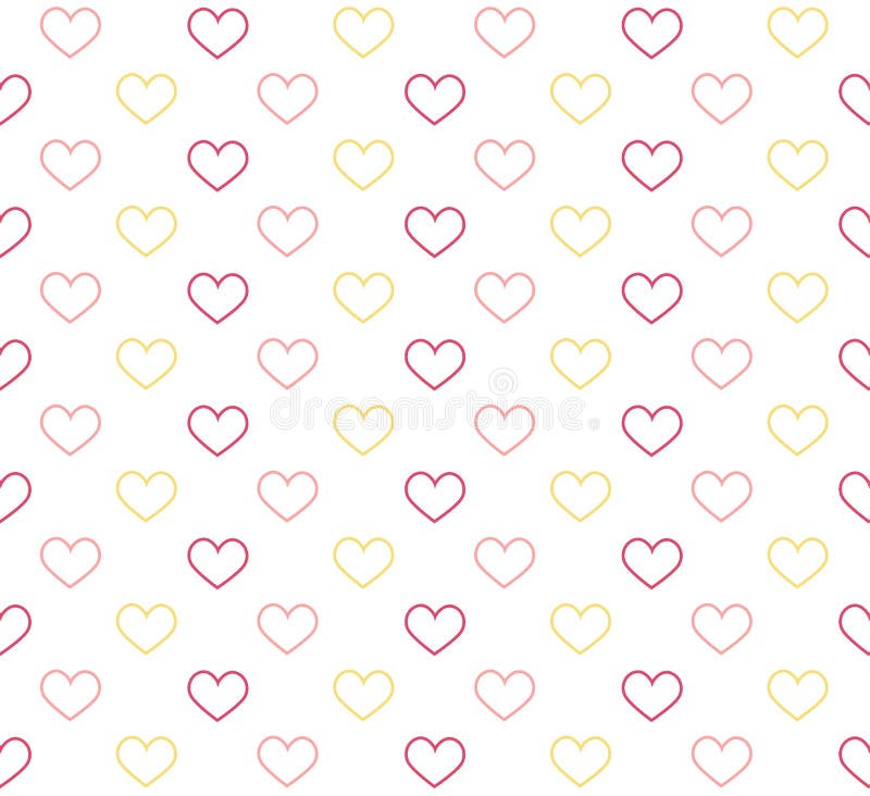 Romantic Pattern with Hearts. Vector Illustration Stock Vector ...
