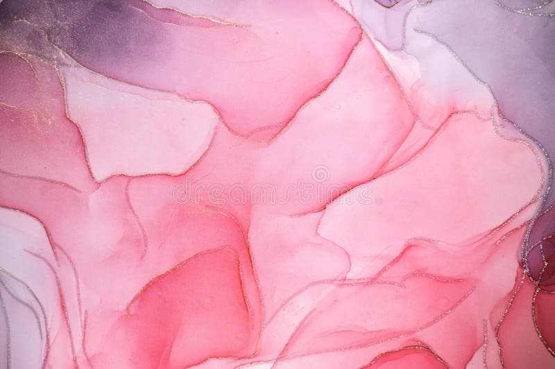 Romantic Pink Marble Surface with Glitter Effect. Stock Photo - Image ...