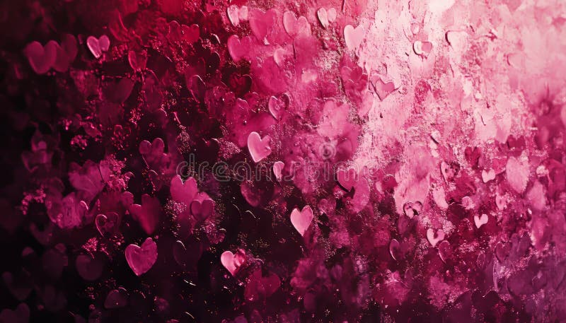 Romantic Pink and Red Gradient Background, Subtle Heart Shapes ...