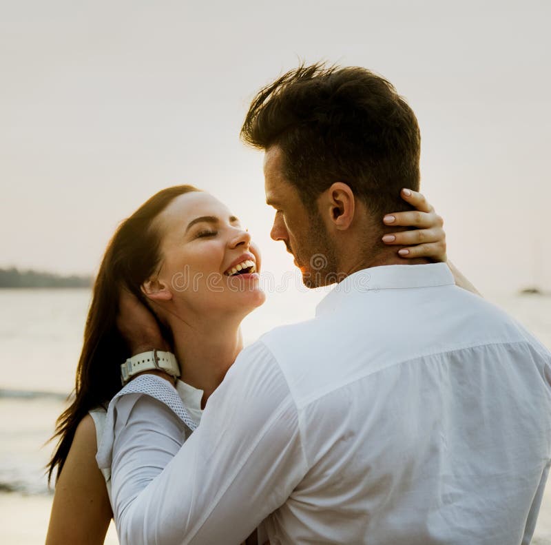 Romantic Portrait of a Young, Attractive Couple Stock Image - Image of ...