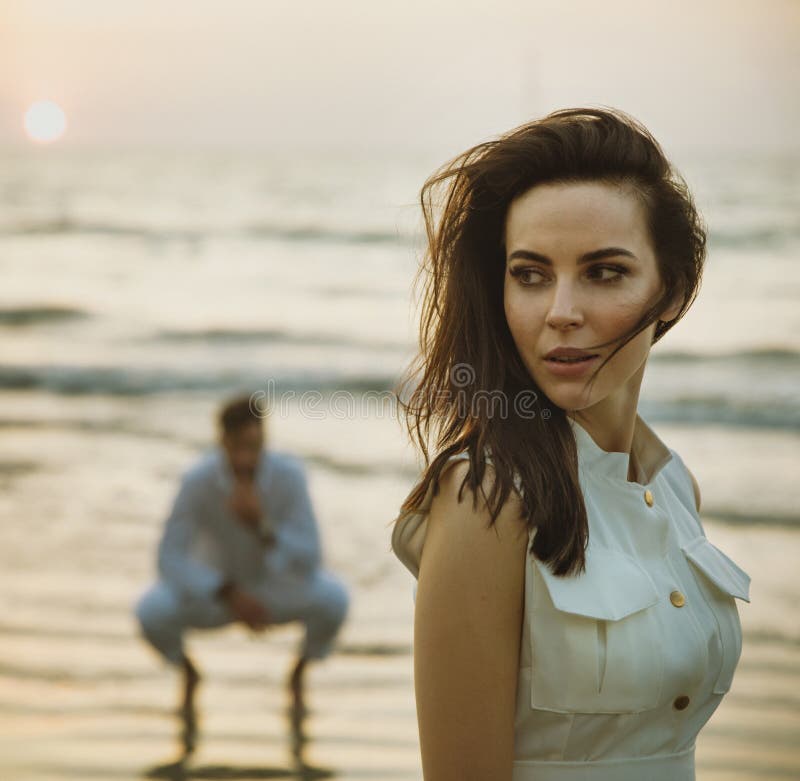 Romantic Portrait of a Young, Attractive Couple Stock Image - Image of ...