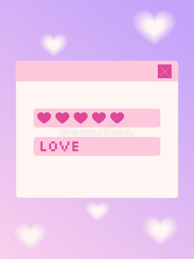 Romantic Postcard in Retro Style Pop-up Message Box. Pixel Phrase ...