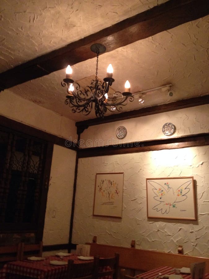 Romantic Quaint Tapas Restaurant Night Stock Photo - Image of quaint ...