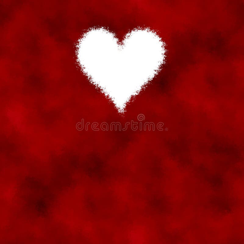 Romantic Red Background with White Diffuse Heart Stock Illustration ...