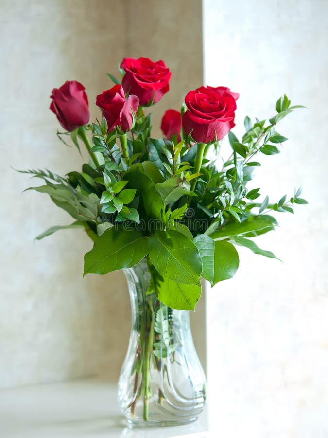 Romantic red roses stock photo. Image of glass, flowers - 19226934