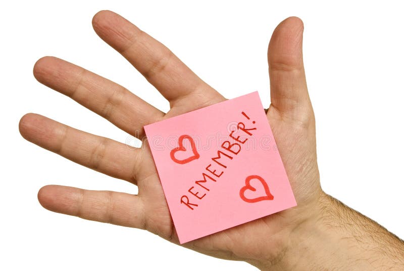 Remember on sticky note stock image. Image of sticky - 20797667