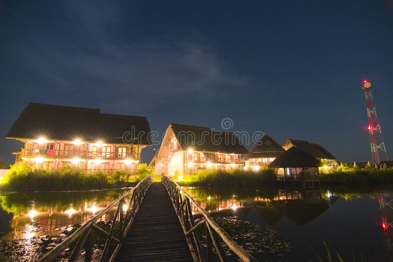 Romantic resort view stock image. Image of rear, coast - 4063575