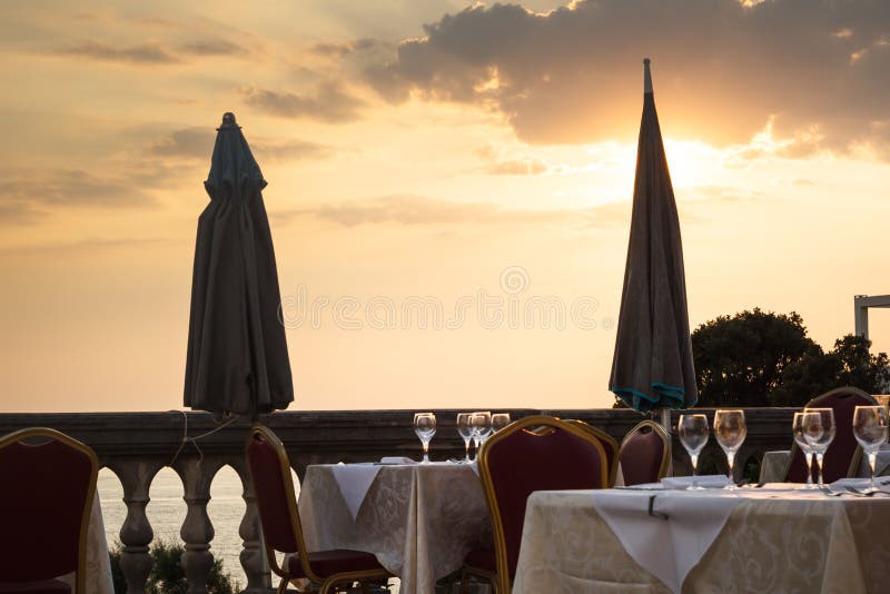 Romantic restaurant stock image. Image of warm, autumn - 79649125