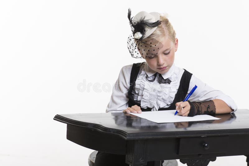 Romantic Retro Style Writer Stock Image - Image of dream, beauty: 33438023