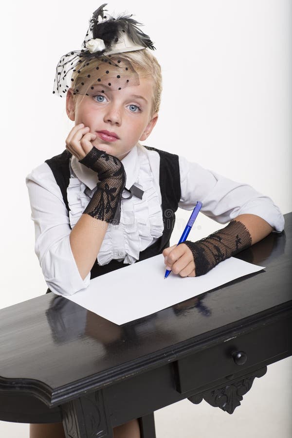 Romantic Retro Style Writer Stock Image - Image of beauty, dream: 33438077