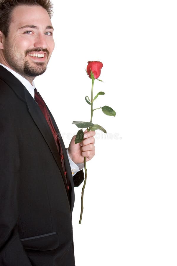 Romantic Rose Man stock image. Image of white, love, tuxedo - 2314237
