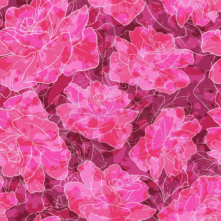 Romantic rose pattern. stock vector. Illustration of grunge - 43522672