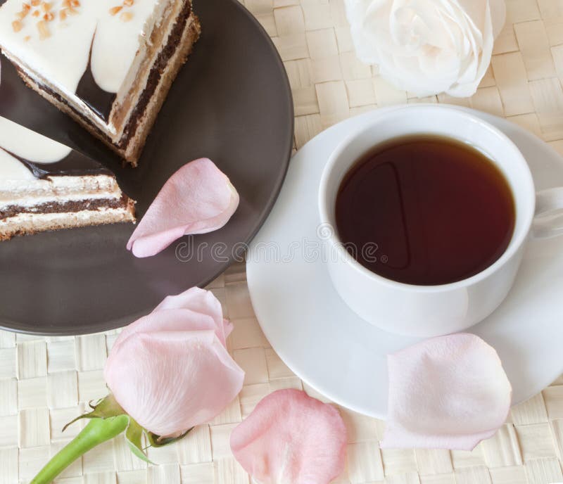 Romantic tea stock photo. Image of pink, design, english - 18858146