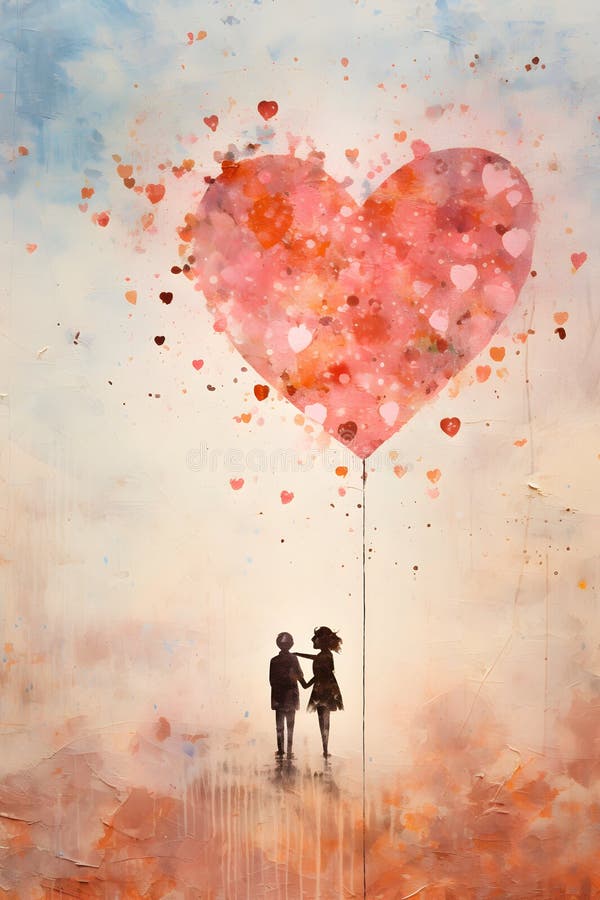 Romantic Rustic Valentine Header with Heart Design, Ideal for Wedding ...