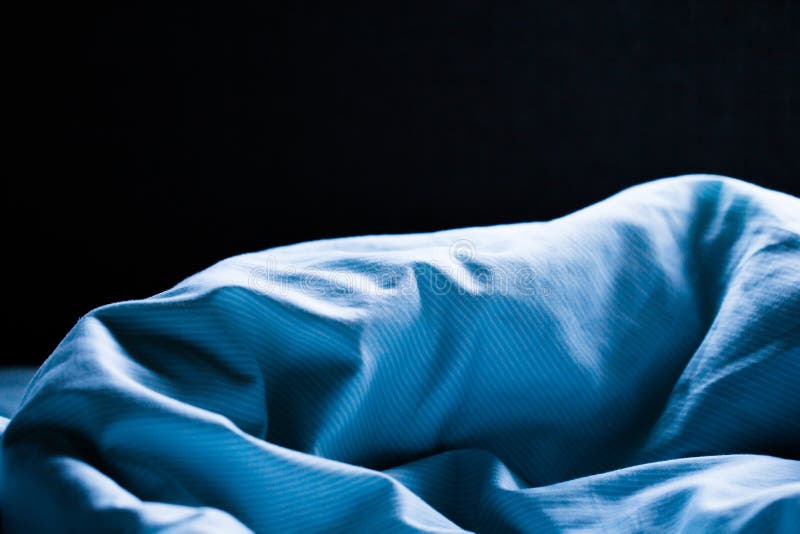 Romantic Sad Feeling Blue Bed Sheet Background Stock Photos - Free ...