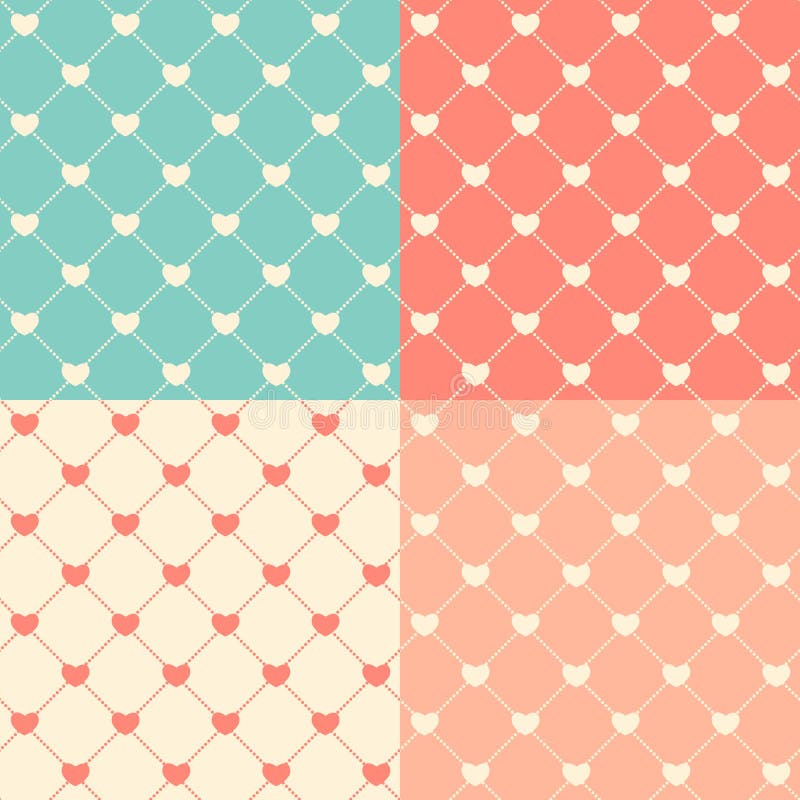 Romantic Seamless Pattern Background Vector Illustration Stock Vector ...