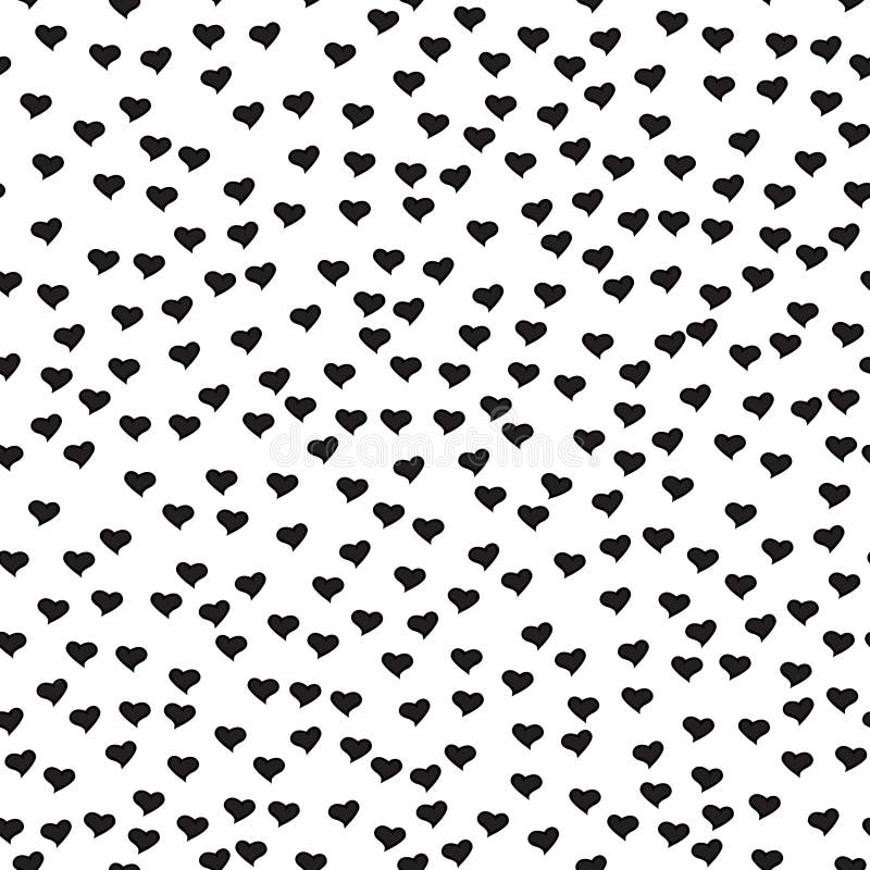 Romantic Seamless Pattern with Tiny Black Hearts. Abstract Repeating ... Romantic Seamless Pattern with Tiny Black Hearts. Abstract Repeating ...