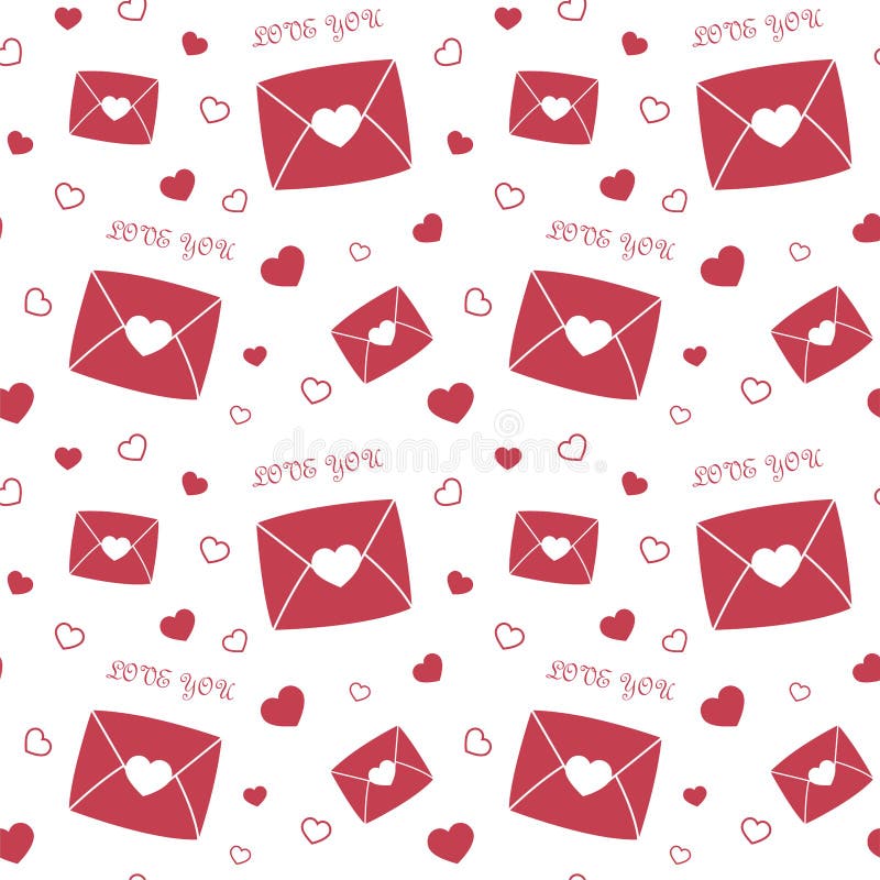Romantic Seamless Pattern for Valentine S Day Stock Vector ...