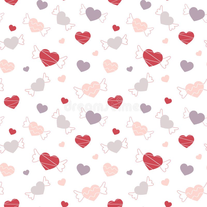 Romantic Seamless Pattern for Valentine S Day Stock Vector ...