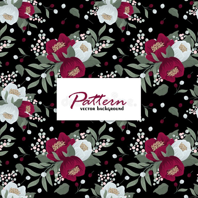 Romantic Seamless Vector Floral Pattern Stock Vector - Illustration of ...