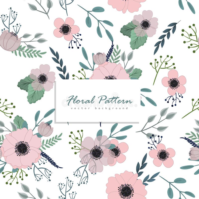Romantic Seamless Vector Floral Pattern Stock Vector - Illustration of ...