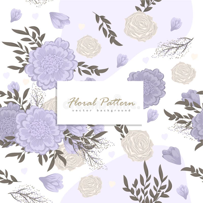Romantic Seamless Vector Floral Pattern Stock Vector - Illustration of ...
