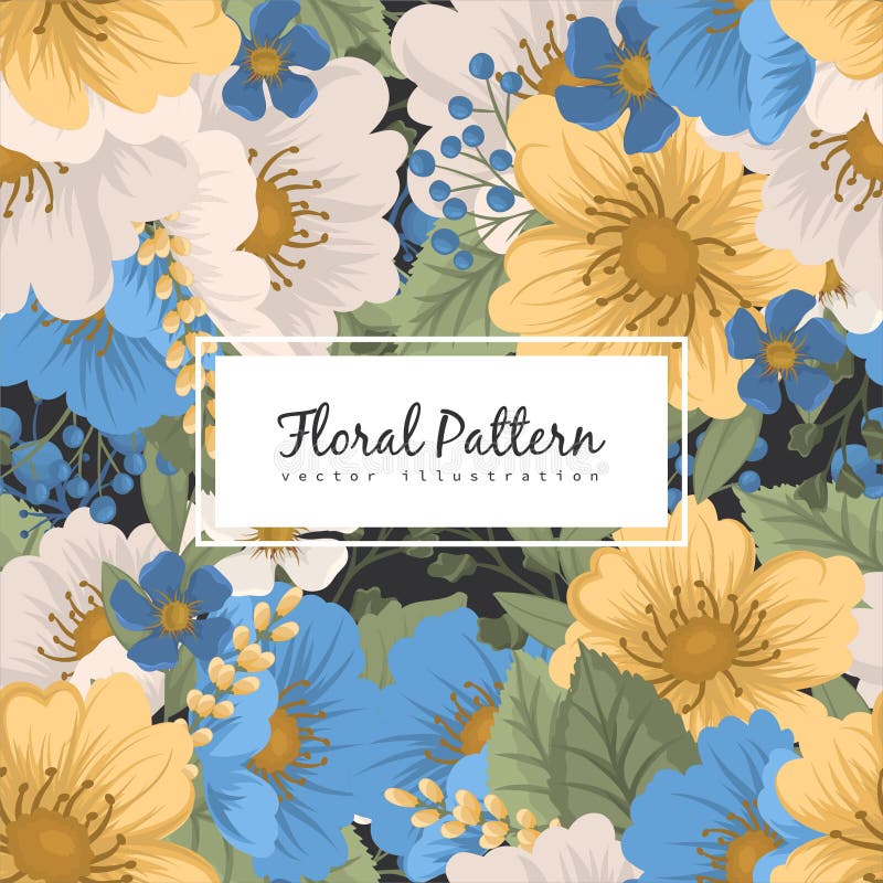 Romantic Seamless Vector Floral Pattern Stock Vector - Illustration of ...
