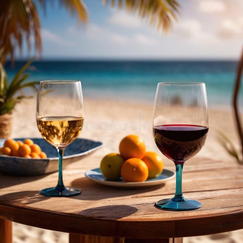 Romantic Set Table for Two Dinner at Sunset on Tropical Beach Stock ...