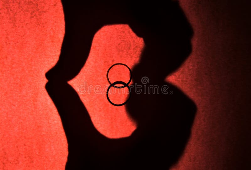 Romantic Shadow Silhouette with Wedding Rings – Love & Commitment ...