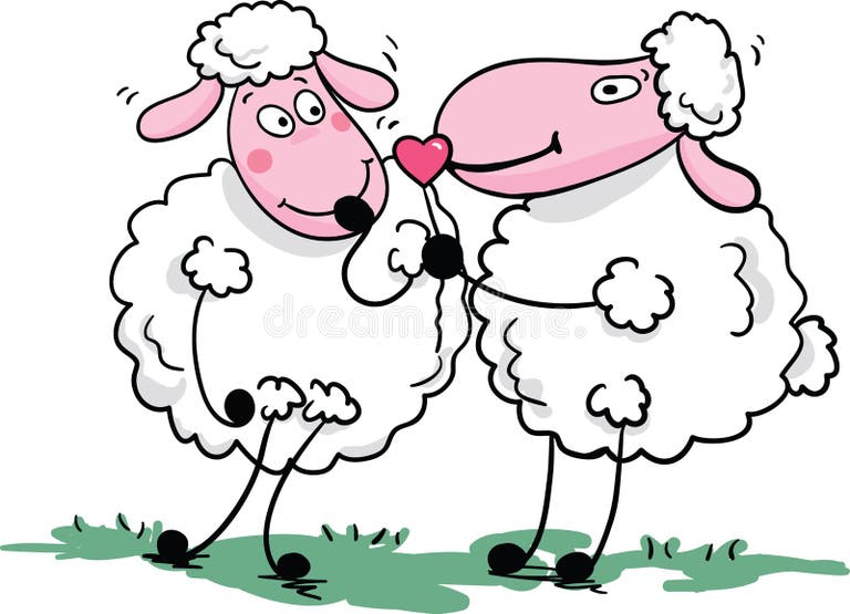 Cute Sheep Couple Stock Illustrations – 682 Cute Sheep Couple Stock ...